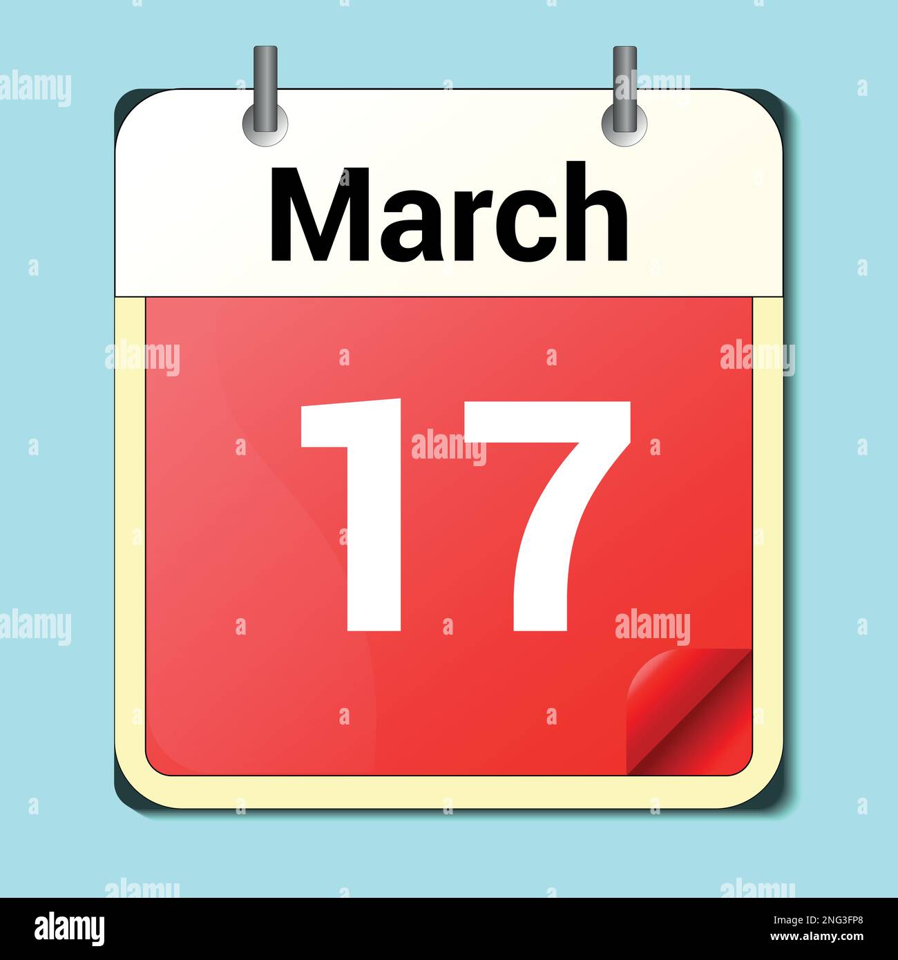 day on the calendar, vector image format, March 17 Stock Vector Image ...