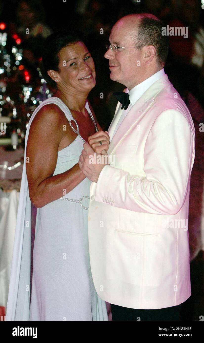 Prince Albert II of Monaco dances with his sister Princess Stephanie ...