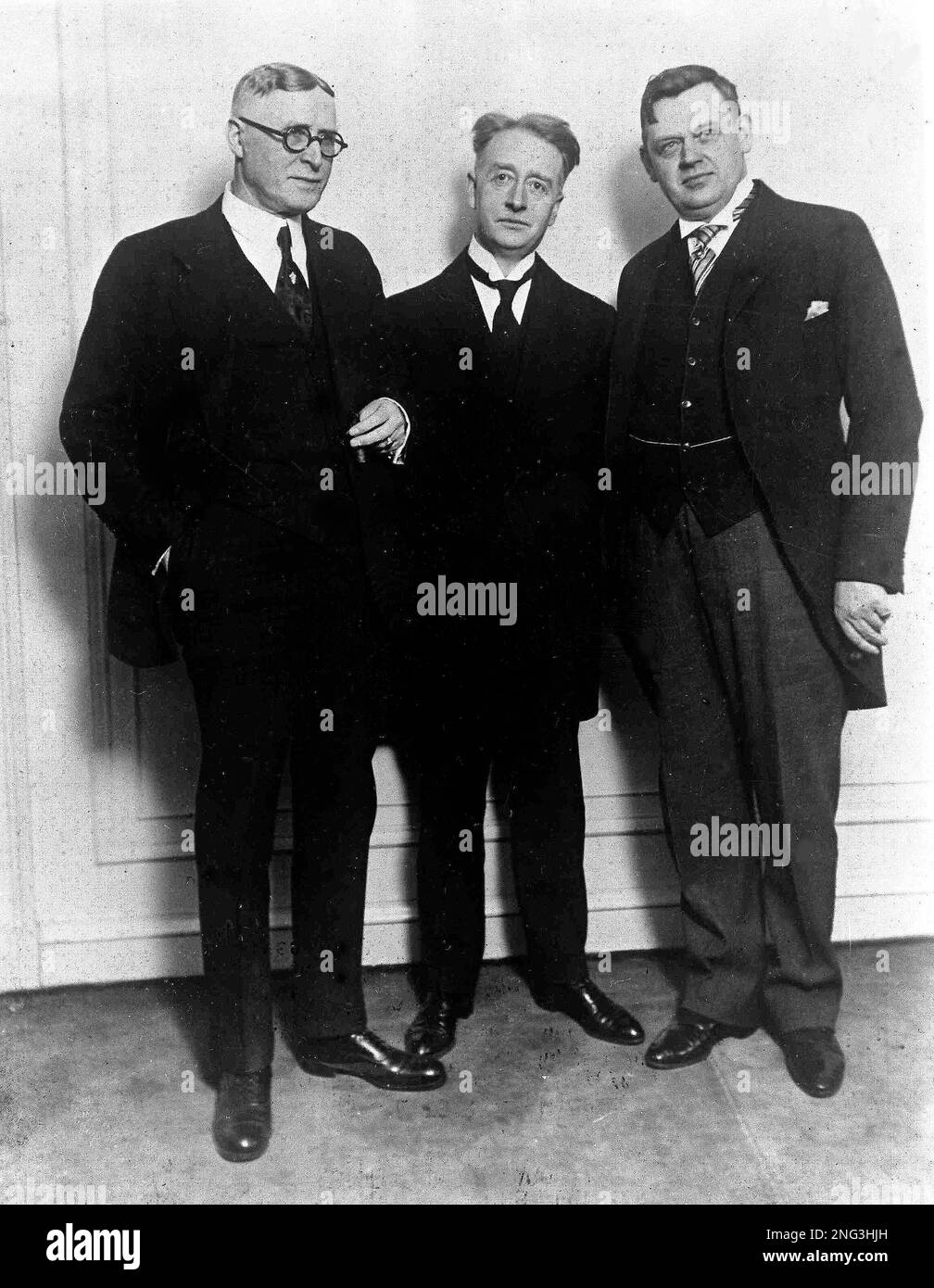 Irish President William T. Cosgrave, centre, stands with Irish ...