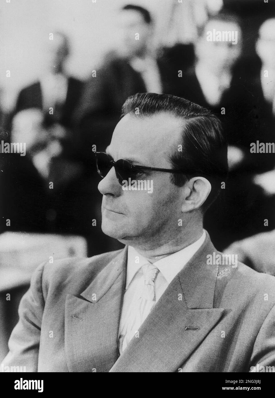 The accused war criminal Hans Stark, admits as first of the defendants ...