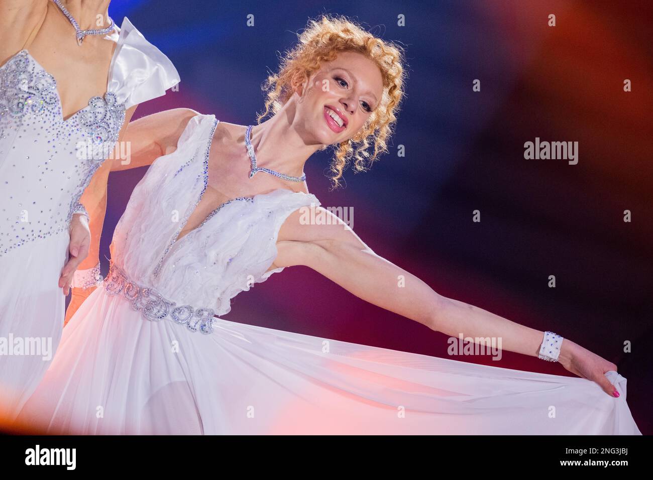 Cologne, Germany. 17th Feb, 2023. Anna Ermakova, model, dances at the ...