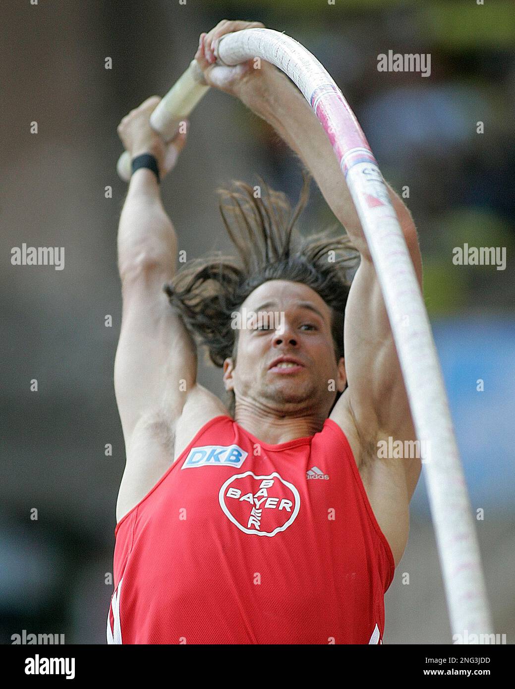 Germany's Danny Ecker wins the pole vault competition during the ...
