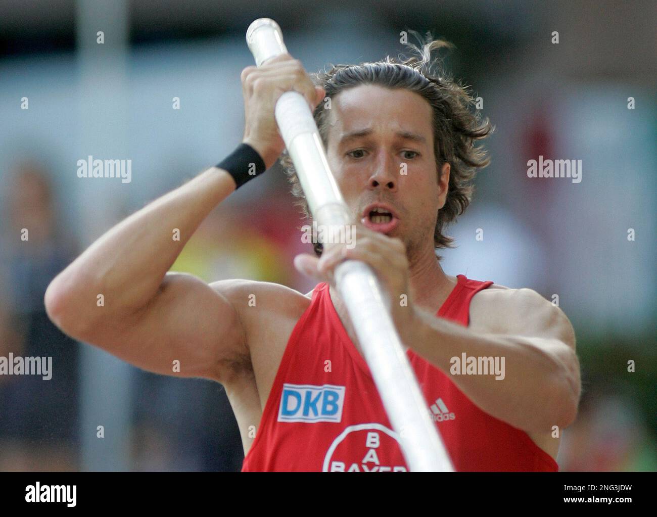 Germany's Danny Ecker wins the pole vault competition during the ...