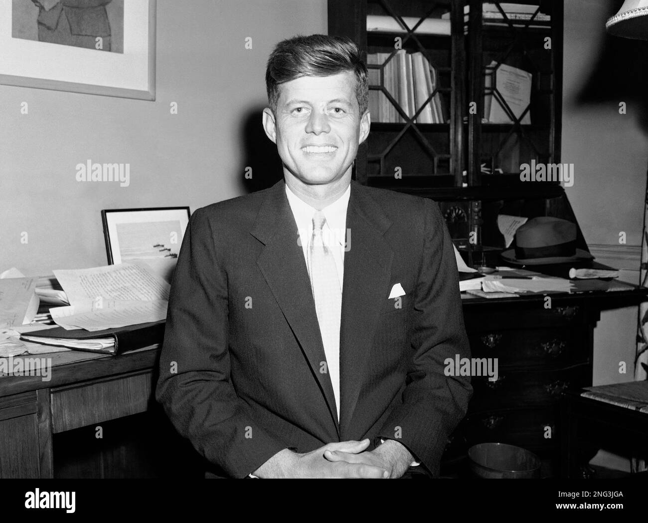 U.S. Representative John F. Kennedy running for the U.S. Senate seat ...