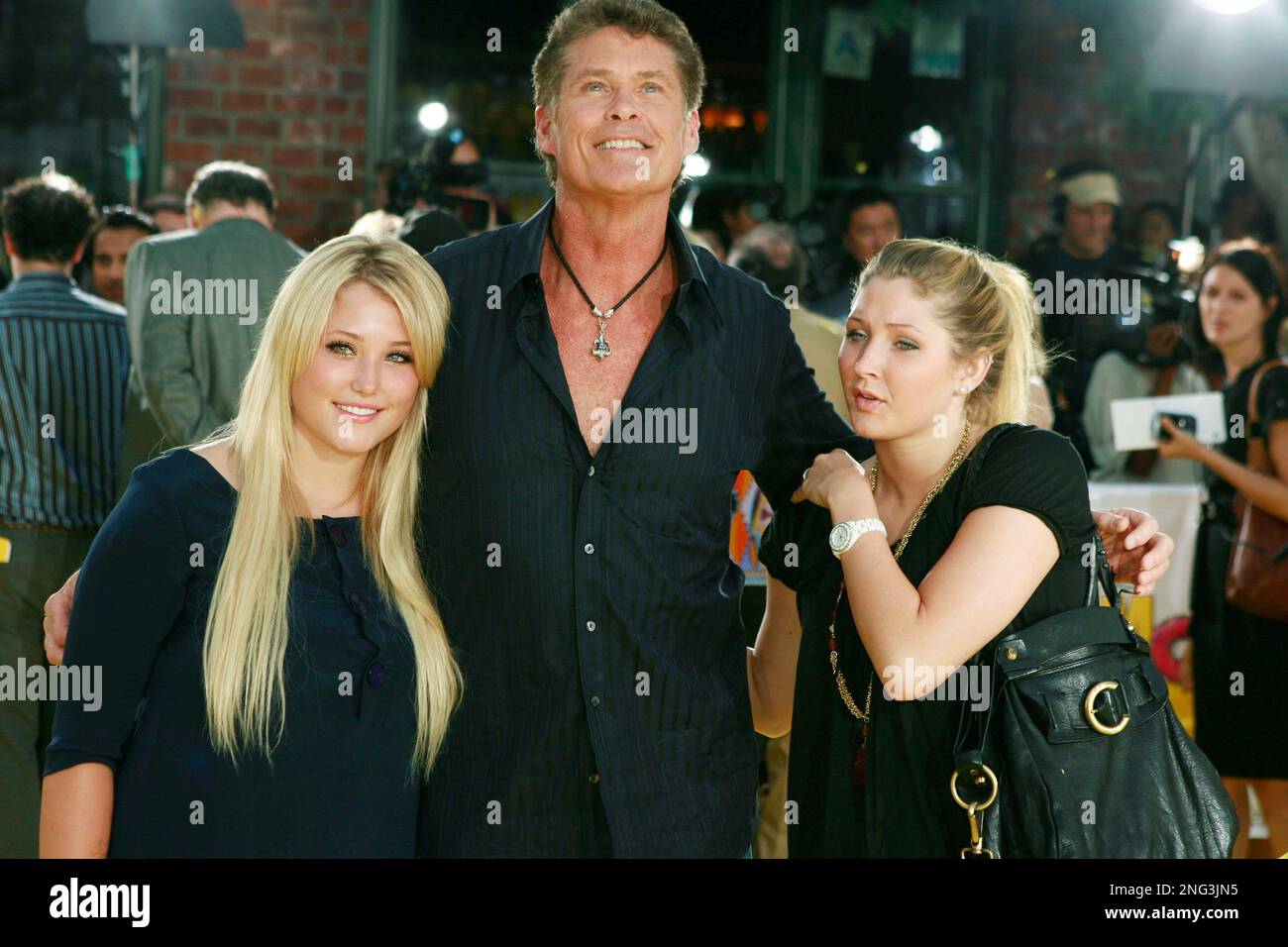 David Hasselhoff, center, and his daughters Hayley, left, and Taylor ...