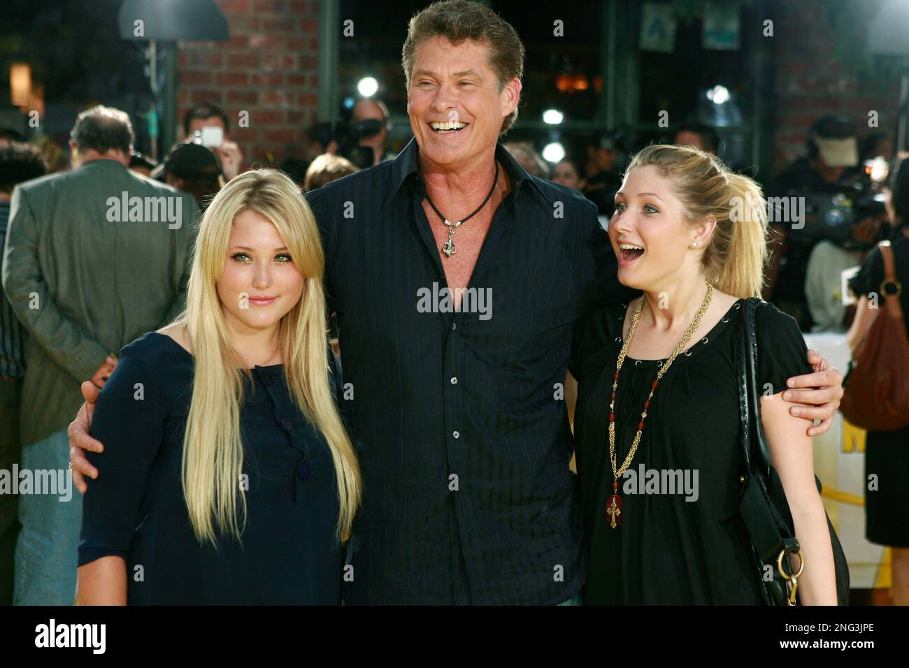David Hasselhoff, center, and his daughters Hayley, left, and Taylor ...