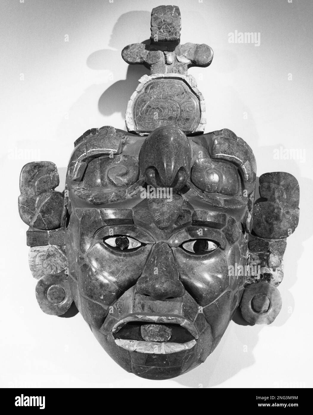 A Mayan death mask, uncovered in fragments during University Museum of ...