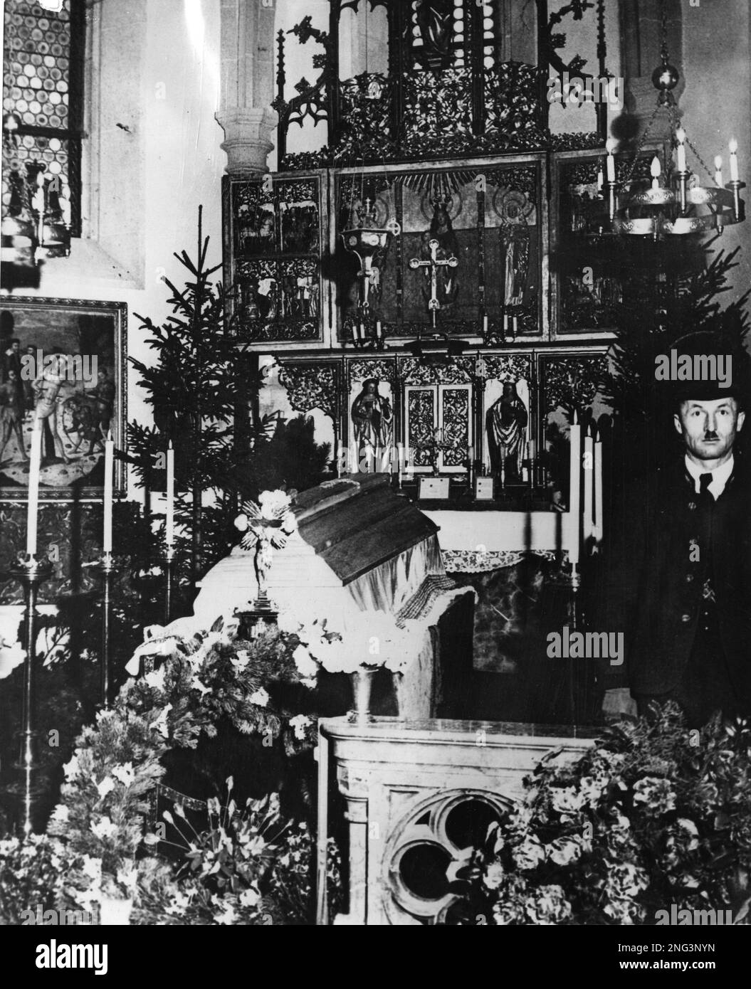 The body of Gustav Krupp von Bohlen und Halbach, the German munition ...