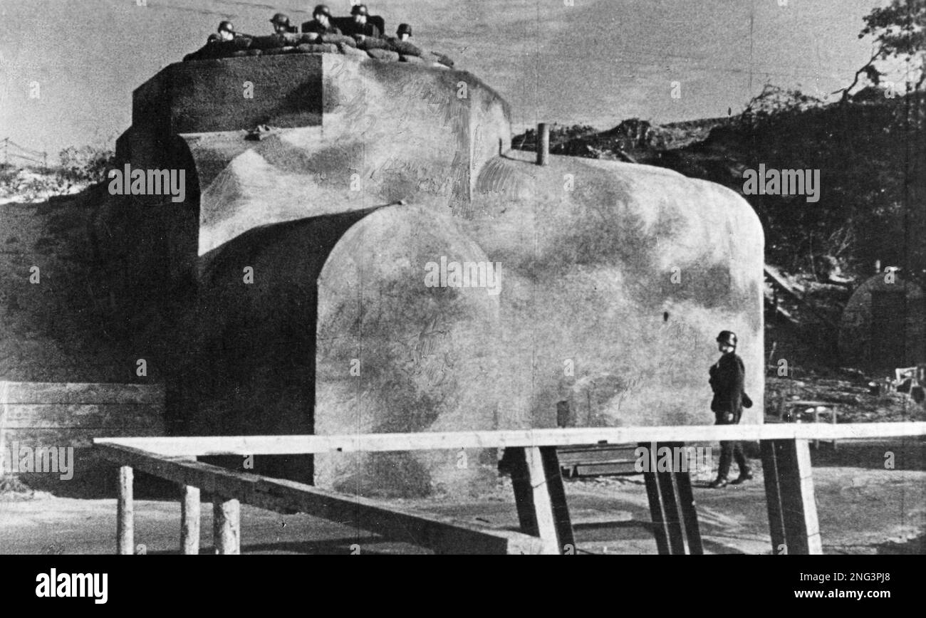 Image shows one of the many heavily armed fortified bunkers of the ...