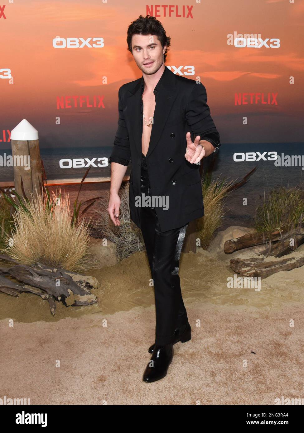 16 February 2023 - Westwood, California - Chase Stokes. Los Angeles Premiere of "Outer Banks ...
