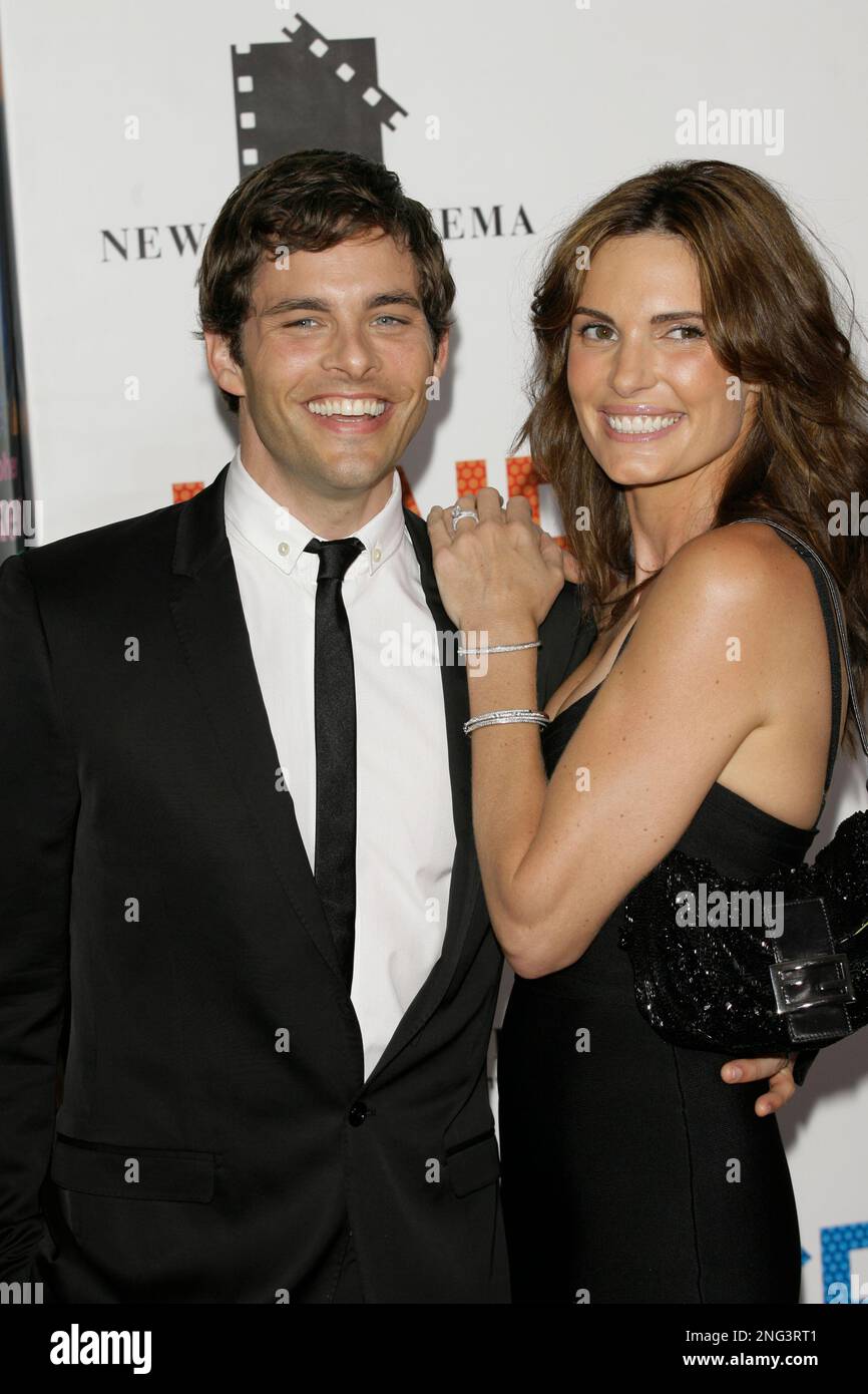 Actor James Marsden and wife Lisa Linde arrive at the New York premiere ...