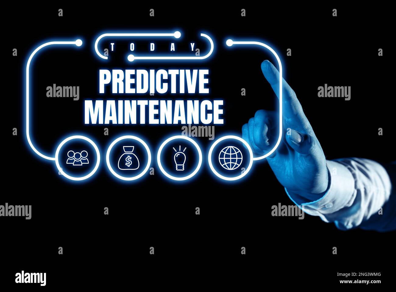 Text caption presenting Predictive Maintenance. Business concept ...