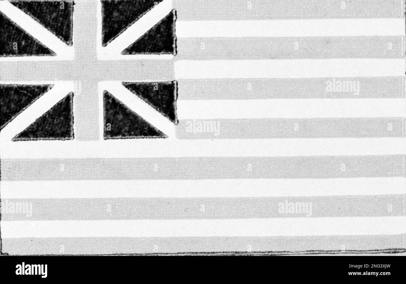 The Grand Union Flag, also known as the Cambridge flag, is shown here ...