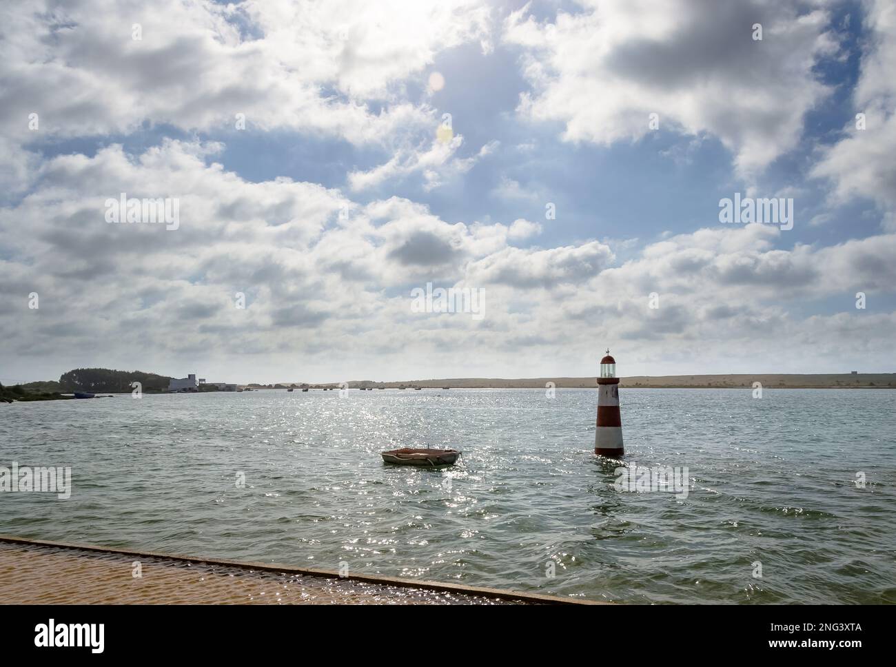 Landscape of Oualidia, a village in Morocco's Atlantic coast in the ...