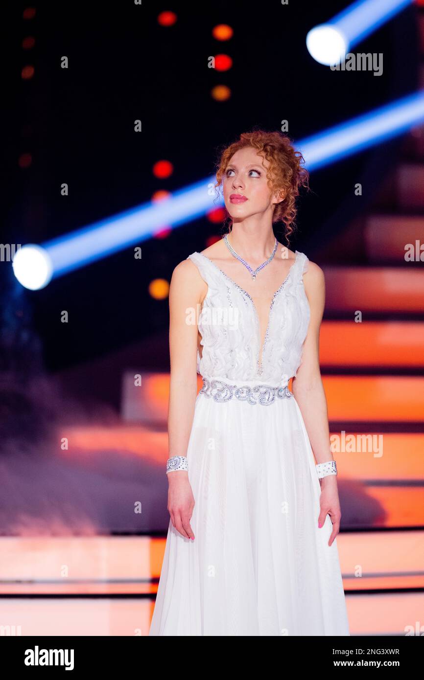 Cologne, Germany. 17th Feb, 2023. Anna Ermakova, model, dances at the ...