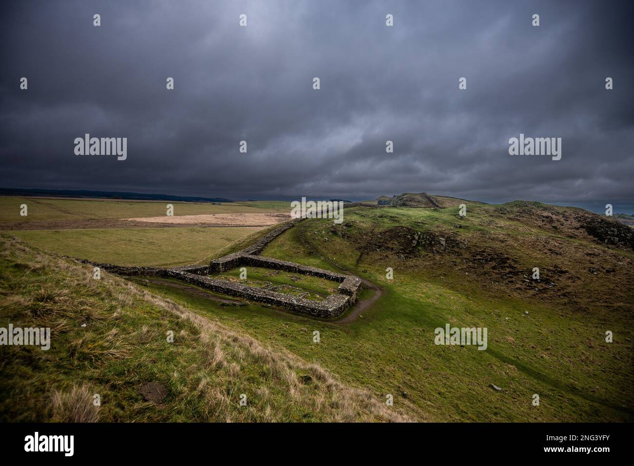Mile Castle 39 (Castle Nick) on Hadrian's Wall was built in AD122 on ...
