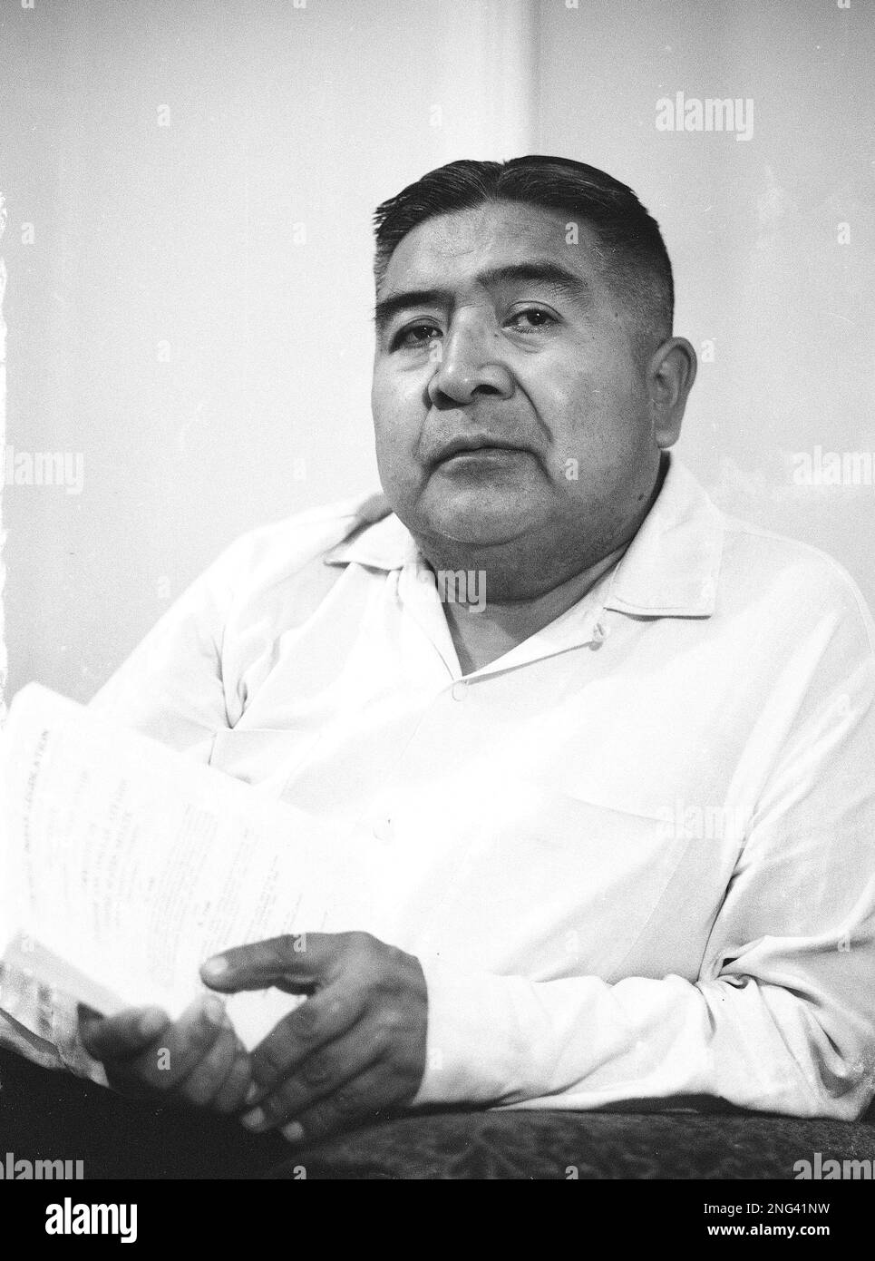 Frank George, a descendant of the Nez Perce Indians who fought under ...
