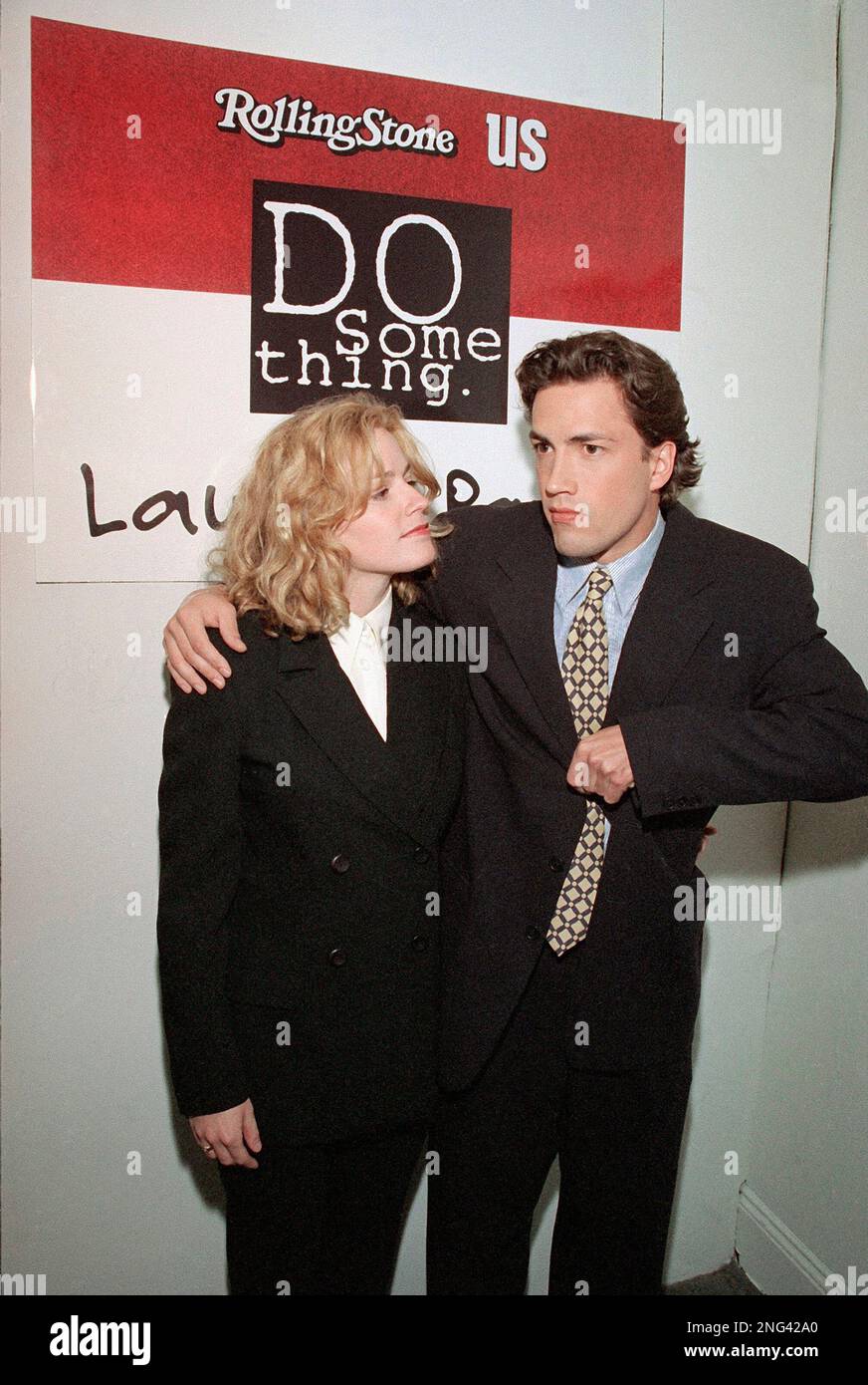 Actor Andrew Shue, right, star of the hit TV series "Melrose Place ...