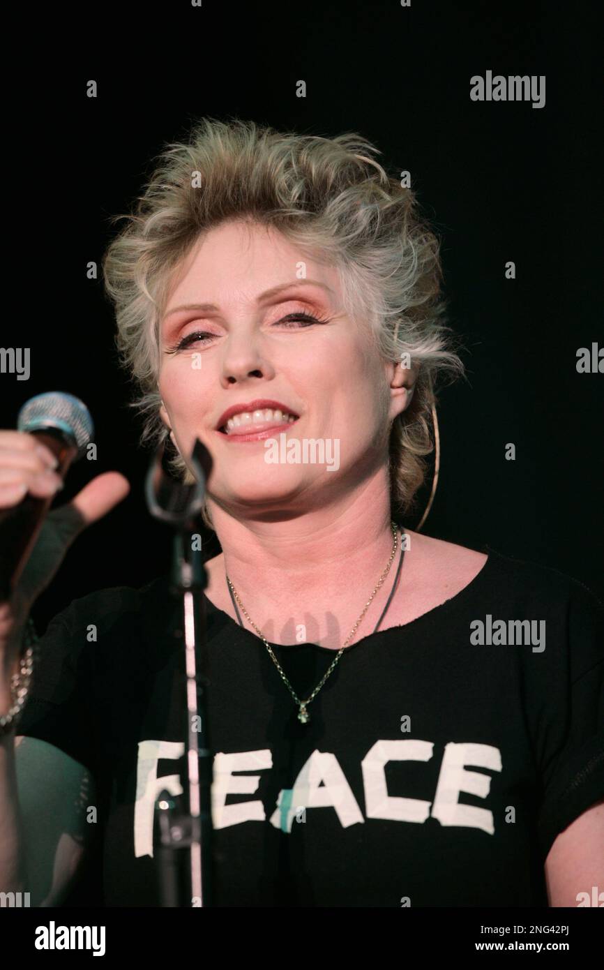 Debbie Harry performs during the True Colors Tour concert at the Greek ...