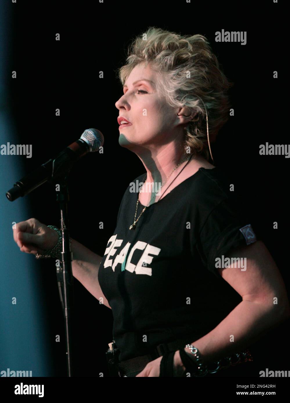 Debbie Harry performs during the True Colors Tour concert at the Greek ...
