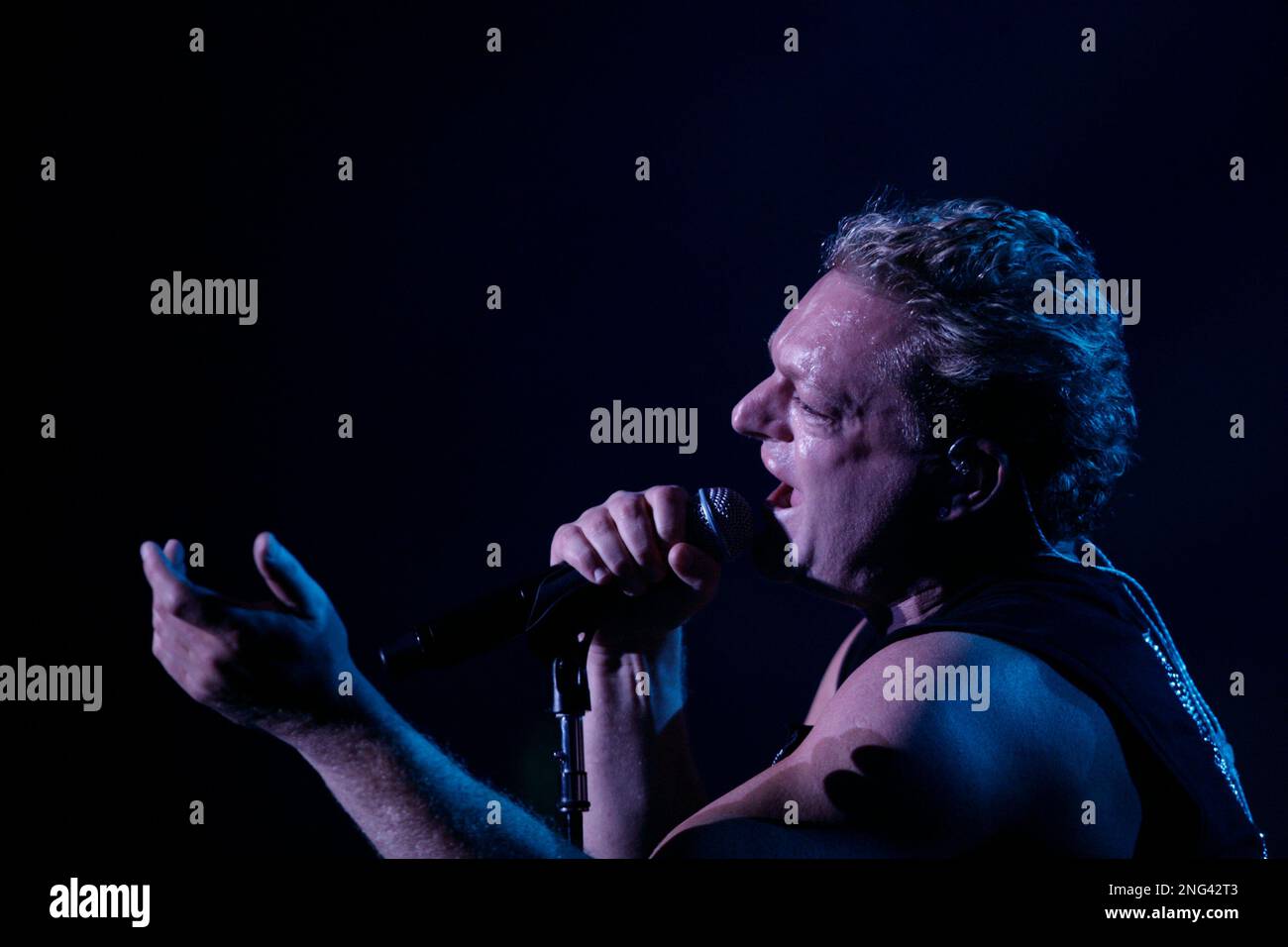 Andy Bell, of the band Erasure, performs during the True Colors Tour ...