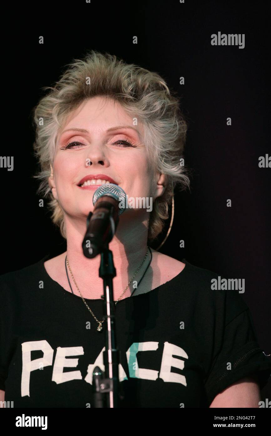 Debbie Harry performs during the True Colors Tour concert at the Greek ...