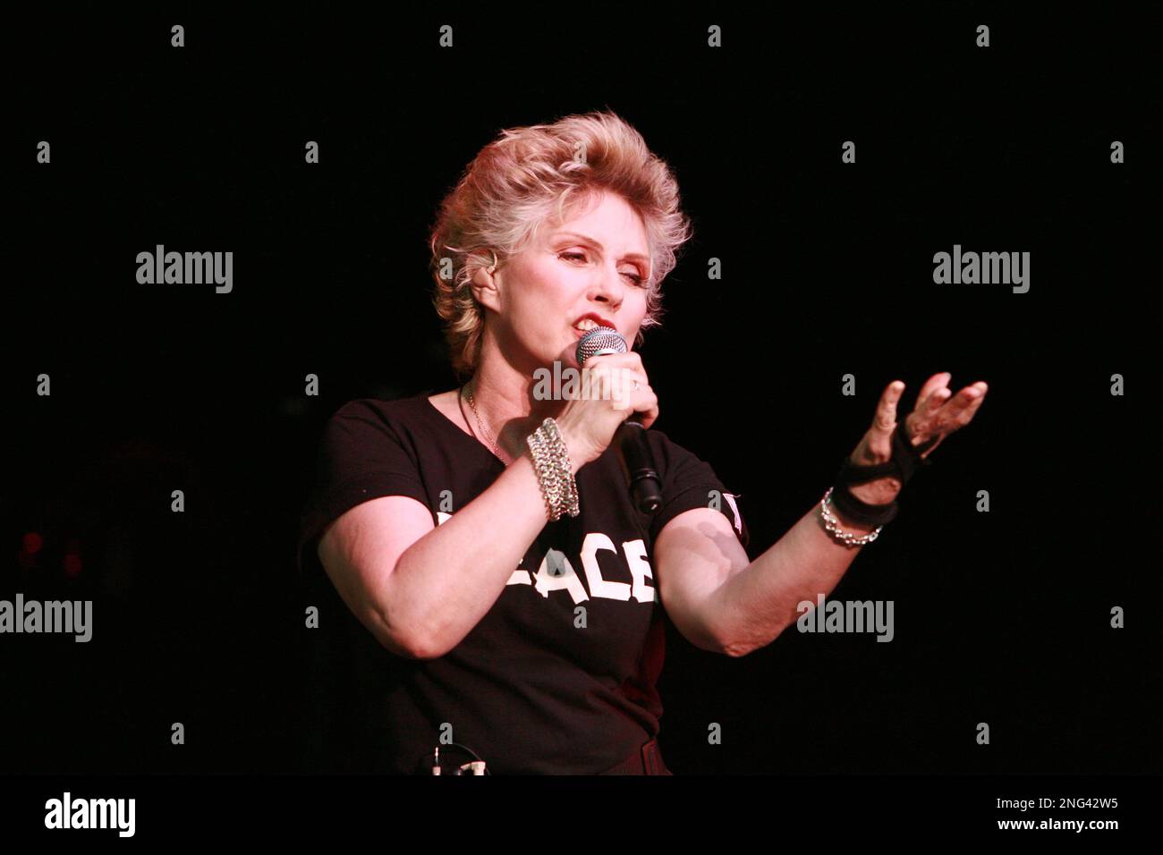 Debbie Harry performs during the True Colors Tour concert at the Greek ...
