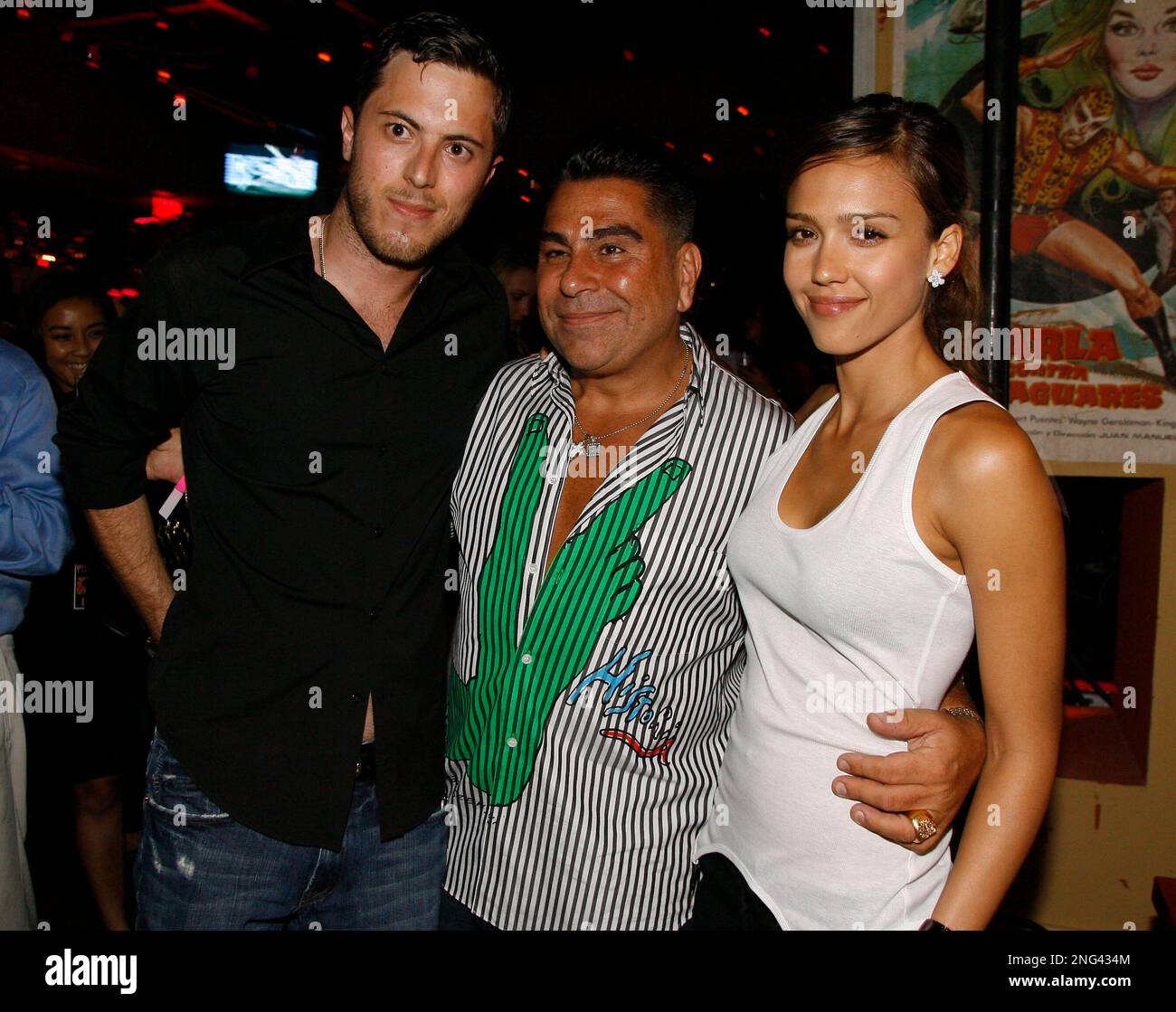 Harry Morton, left, Luis Barajas, center, founder of Flaunt magazine ...