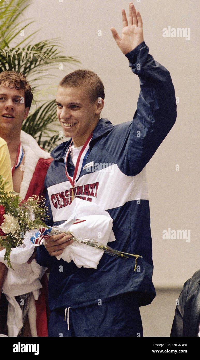 US Olympic swimmer Joe Hudepohl, shown celebrating his win in the 200 ...