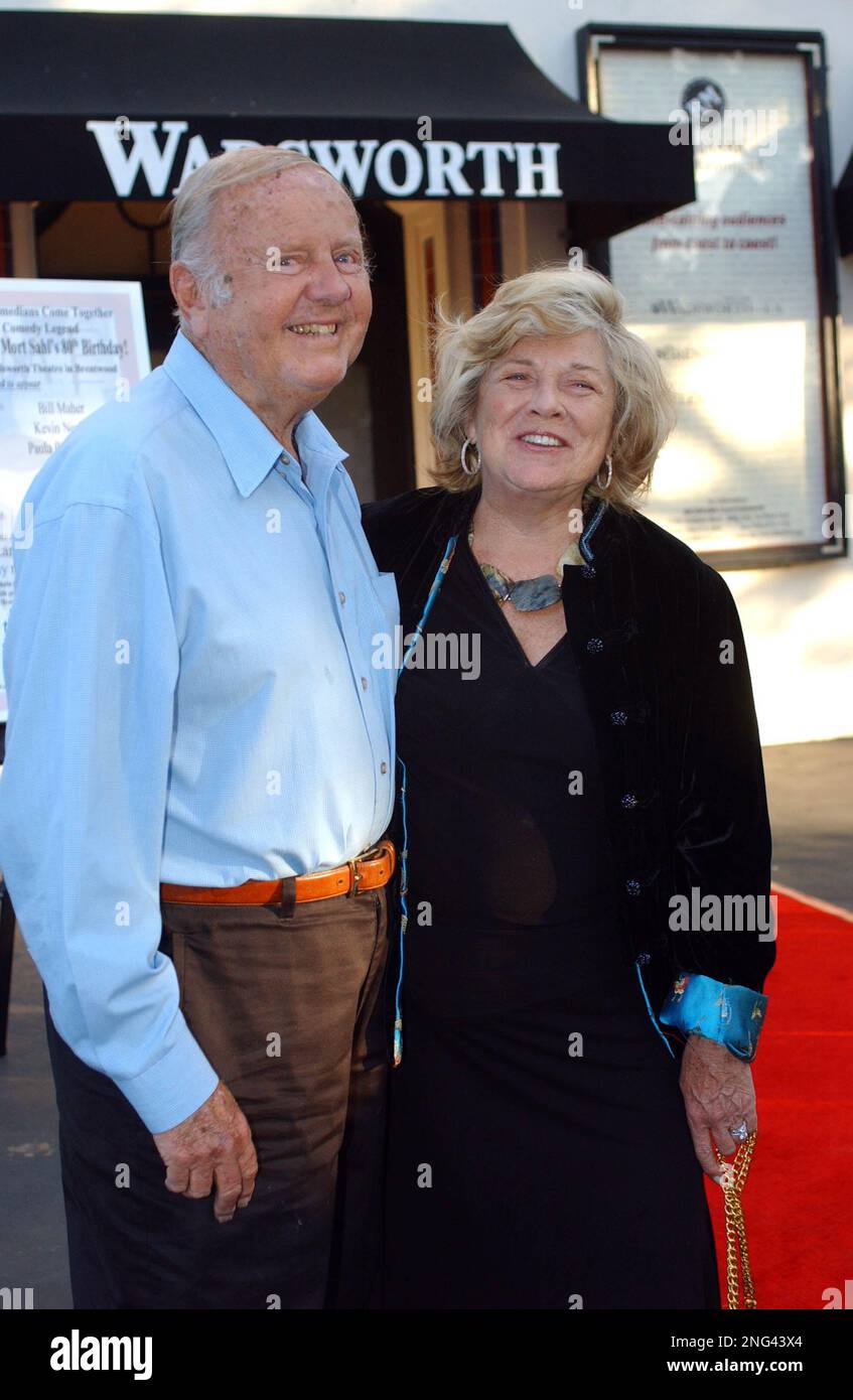 Dick van Patten and his wife, Patty, pose for photographs at the 80th ...