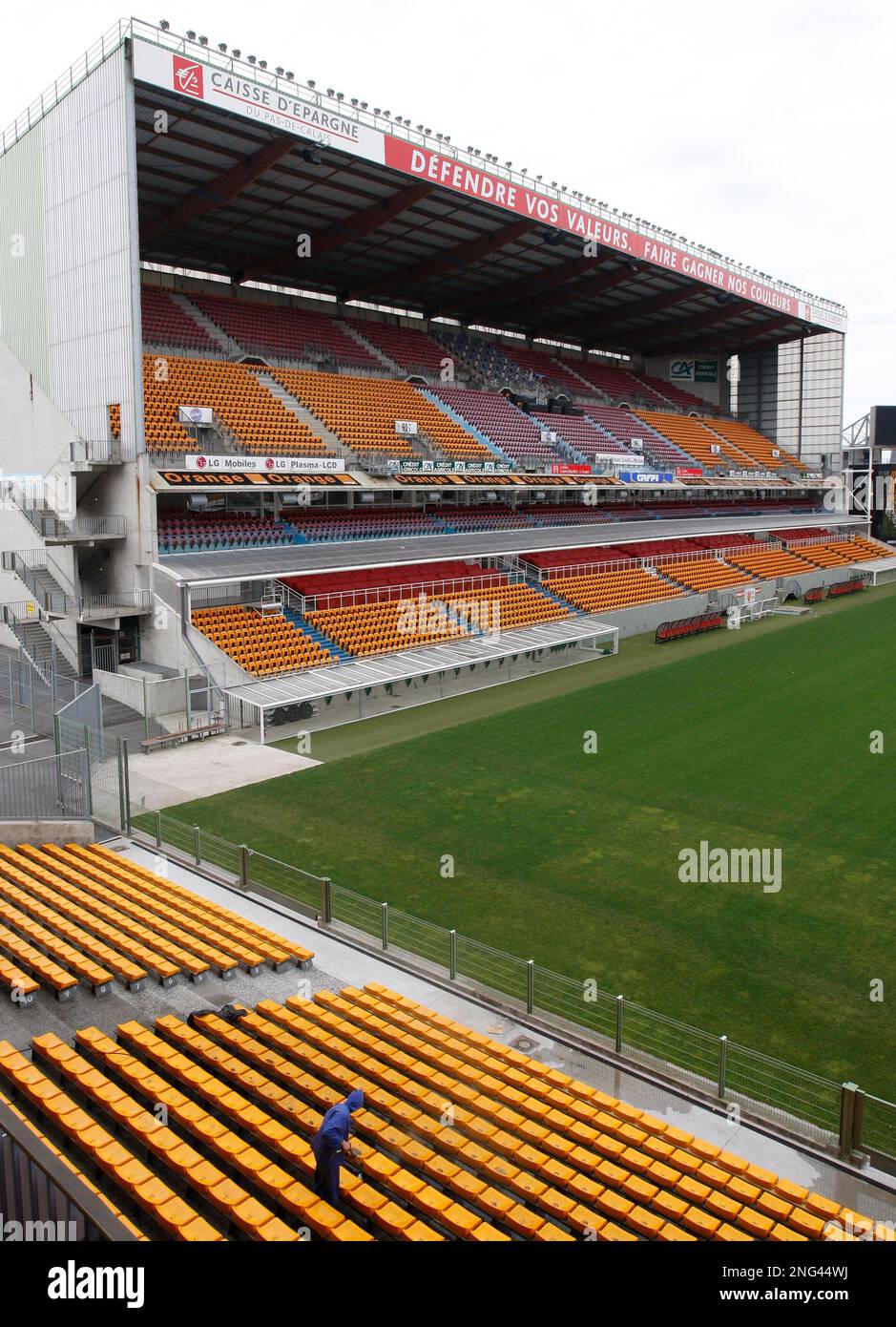 View of the Felix Bollaert Stadium in Lens, northern France, Friday ...