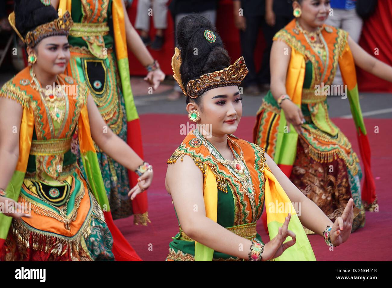 Indonesian perform gedog blitar dance on the opening ceremony blitar ...