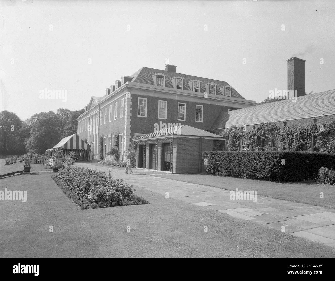Spacious lawns at the rear of Winfield House, Regent's Park, the ...