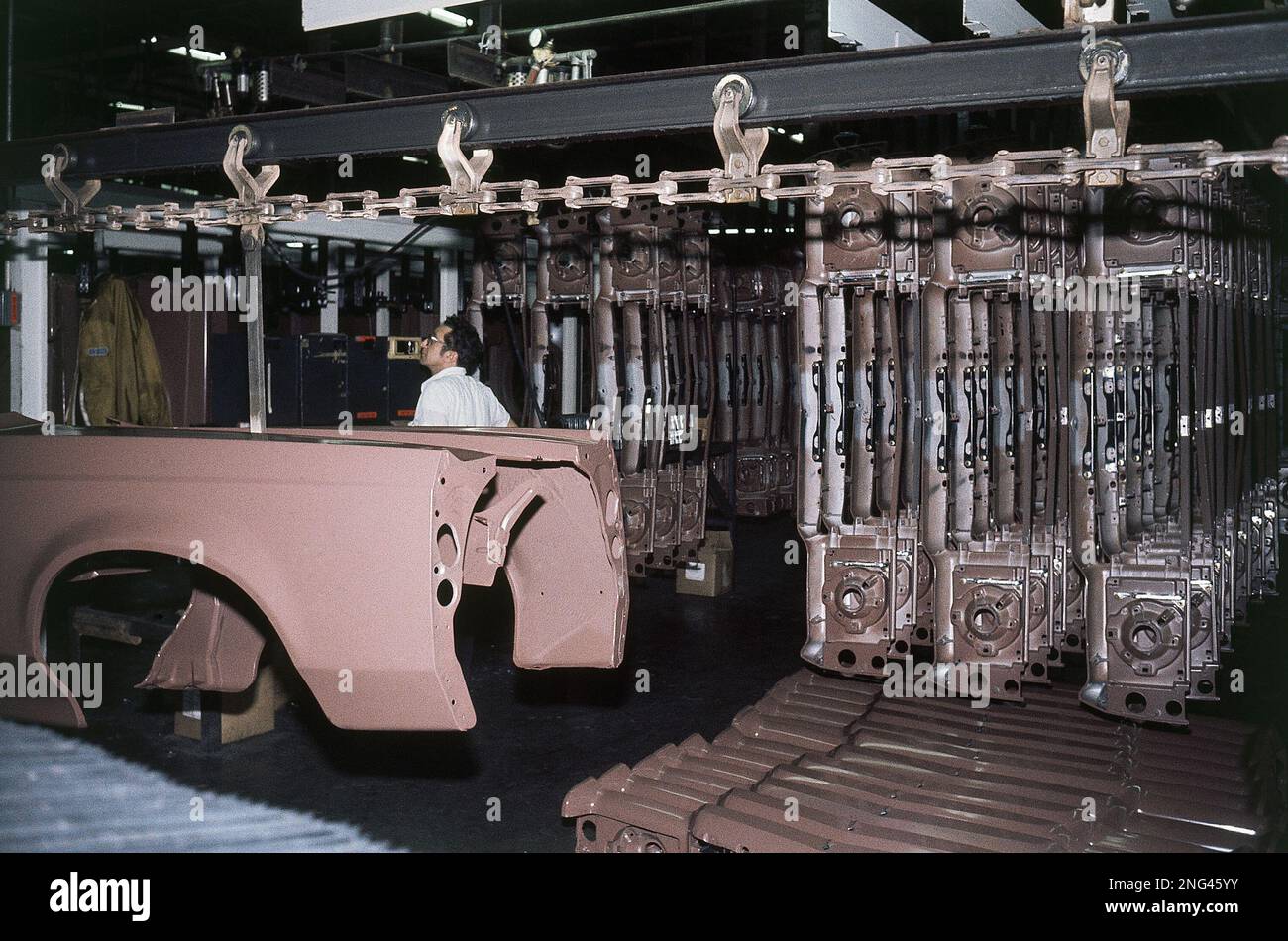 The assembly line at the Ford Motor Company's Mahwah, N.J., plant is ...