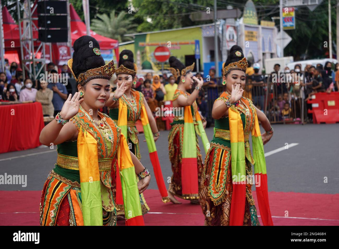 Indonesian perform gedog blitar dance on the opening ceremony blitar ...