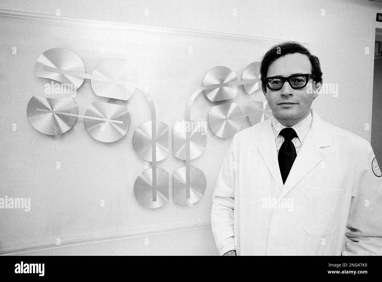 Dr. Gerald Edelman poses at Rockefeller University, New York City, in ...