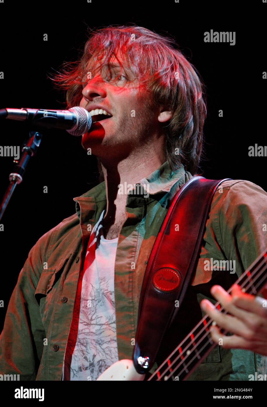 Joe Sumner, lead singer and bass player of the rock band Fiction Plane ...