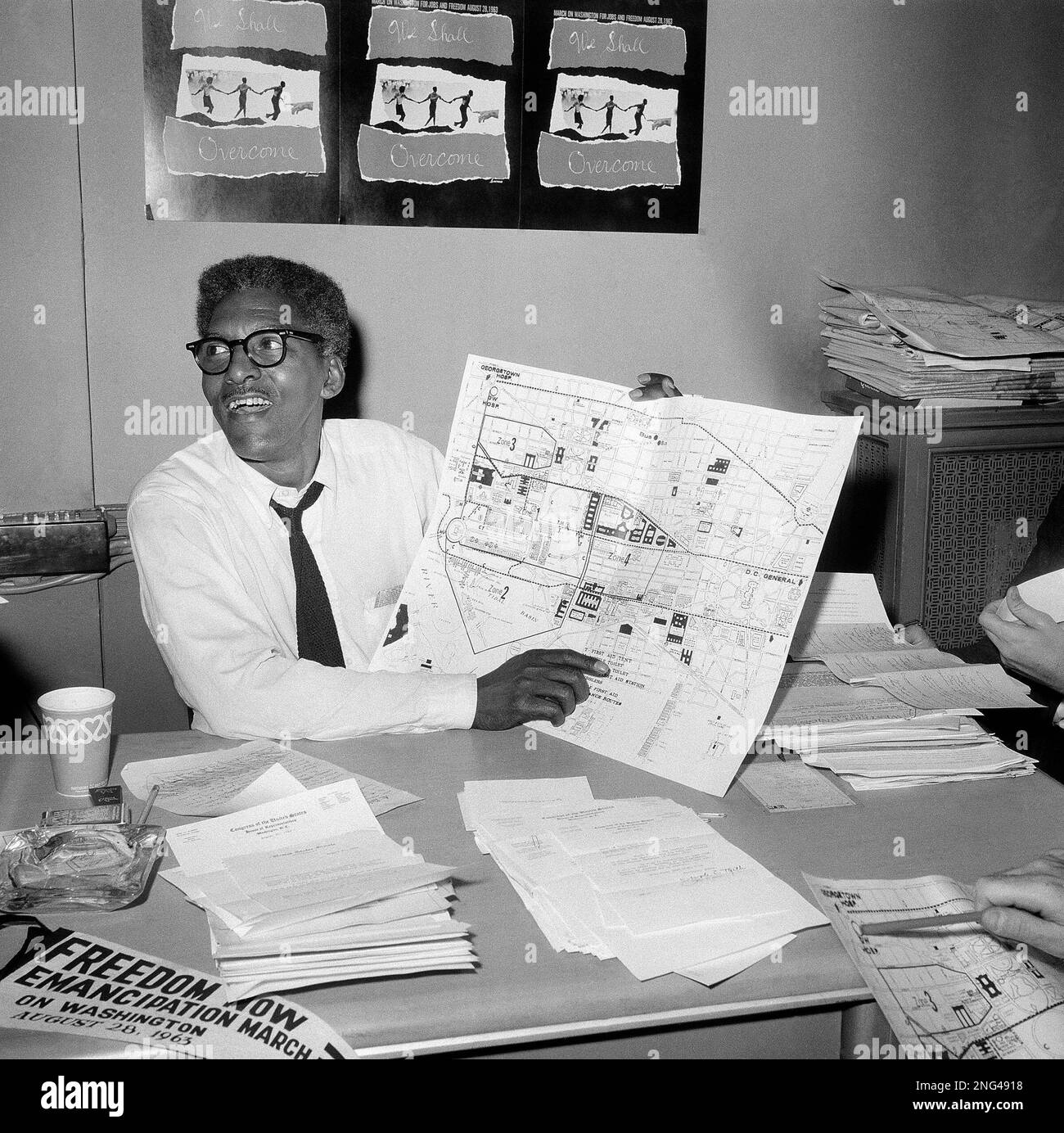 Bayard Rustin, deputy director of the planned march on Washington ...