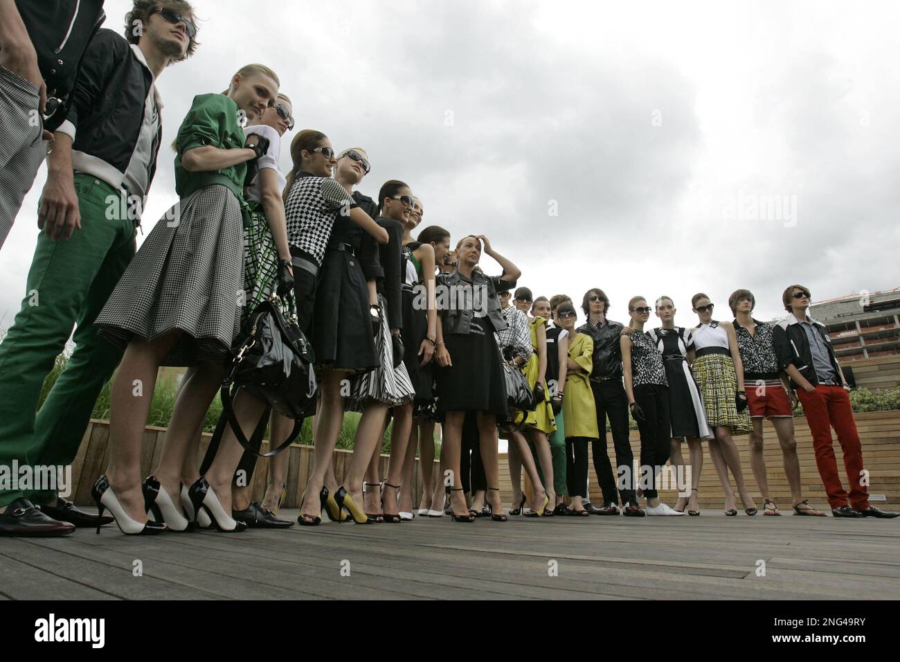 Models wear the designs in the 2008 Gucci resort collection by Frida ...
