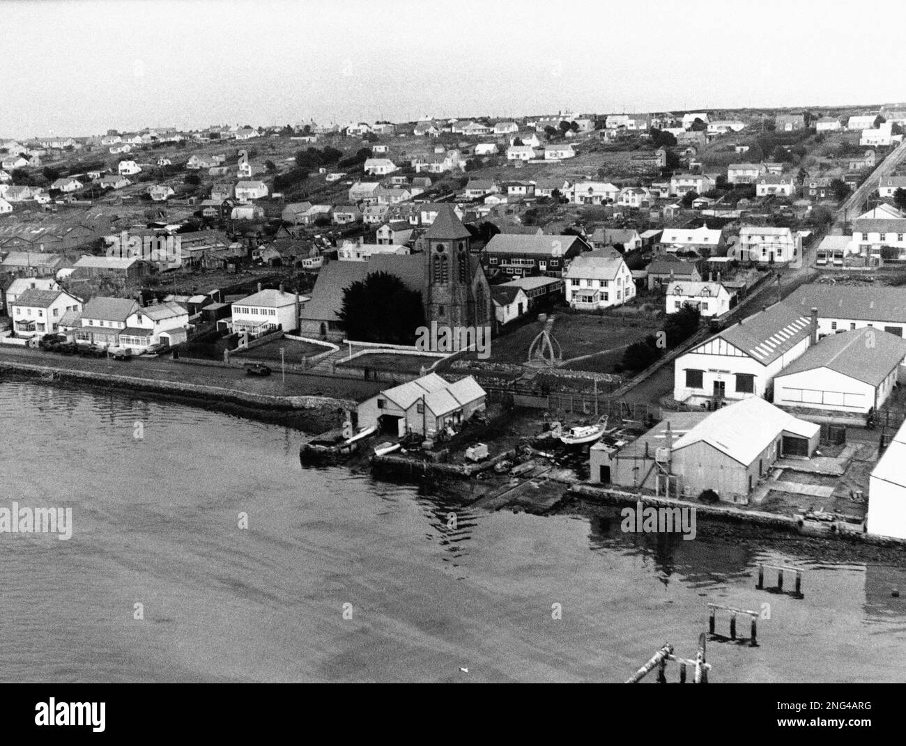 View of Port Stanley, Falklands Islands, June 29, 1982. (AP Photo Stock ...
