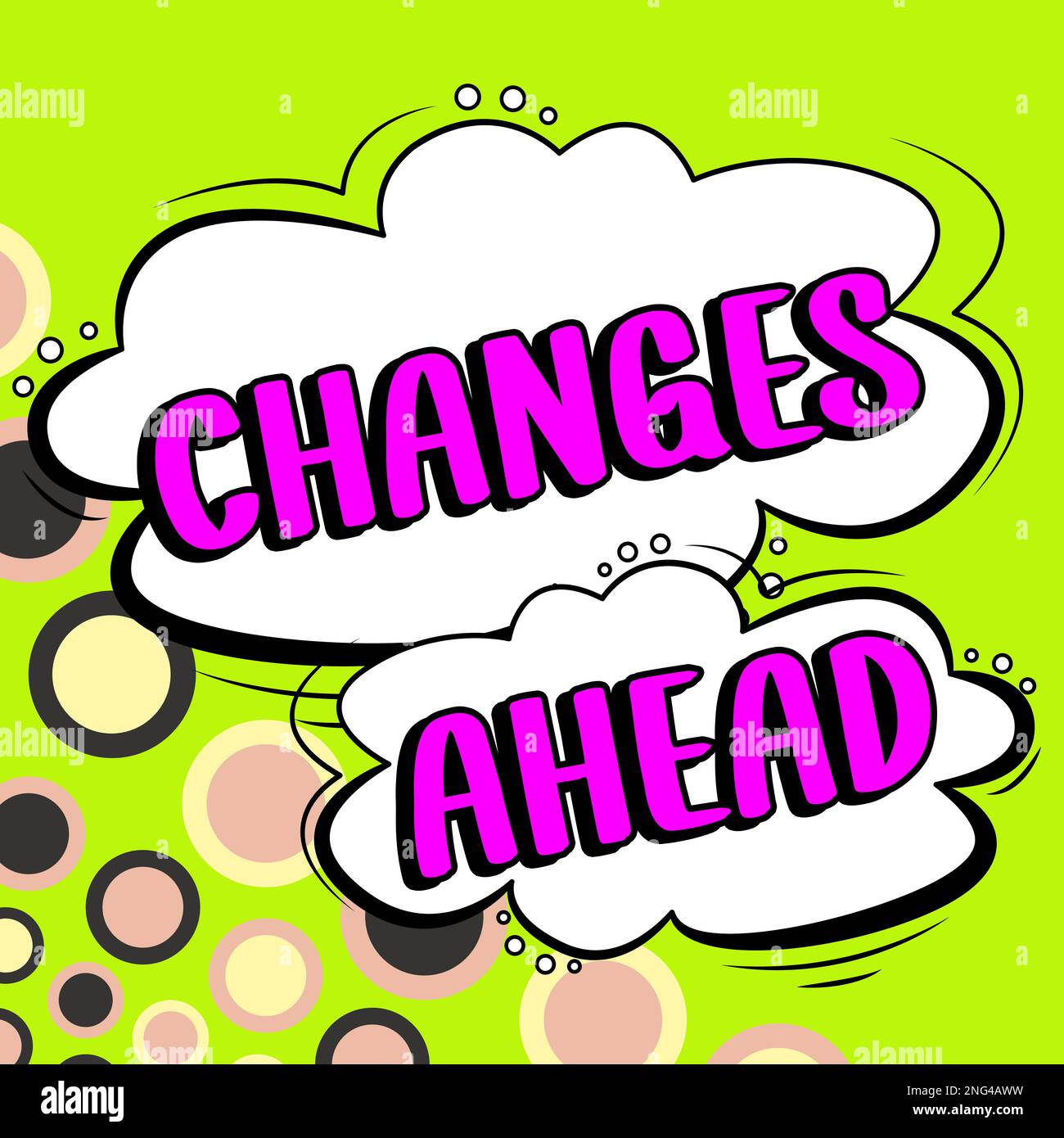 Hand writing sign Changes Ahead. Conceptual photo to replace with or ...