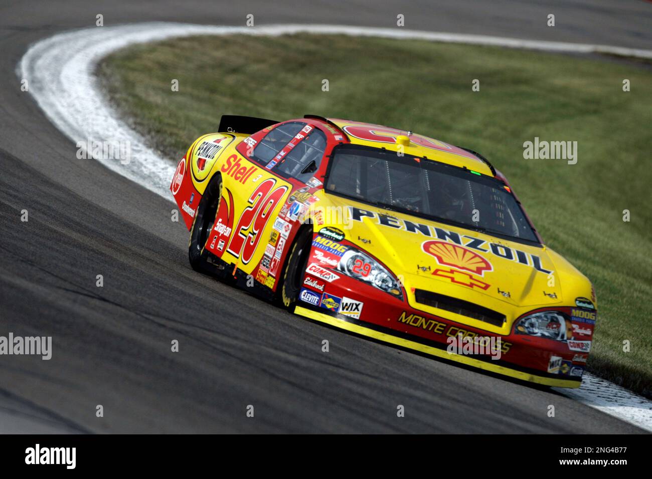 NASCAR driver Kevin Harvick races during the Pocono 500 auto race at ...
