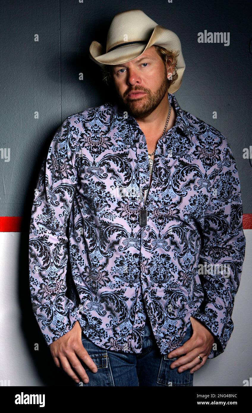 Singer Toby Keith poses for a photo at the NBC Studios before his ...