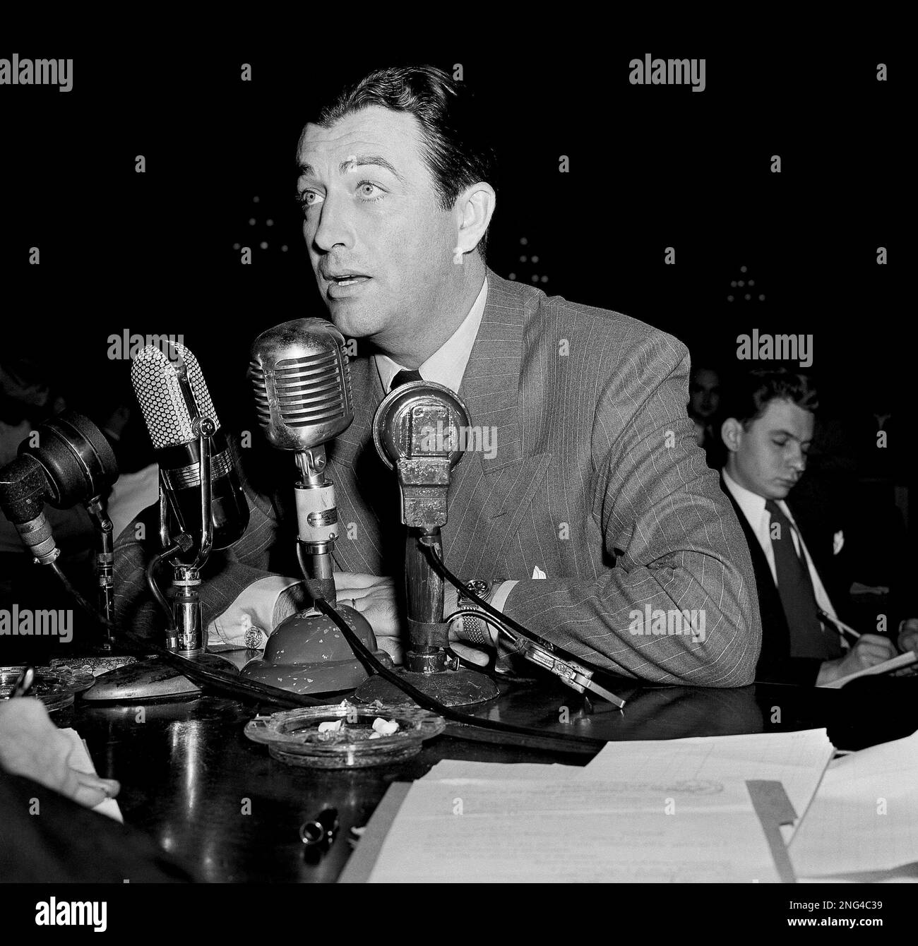 Actor Robert Taylor testifies Oct. 22, 1947 in Washington, D.C., at a ...