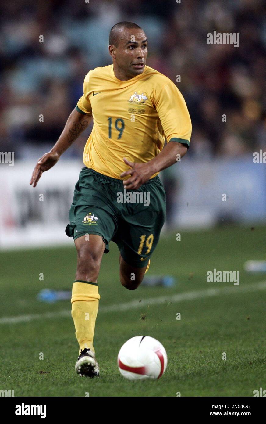 Australia's Archie Thompson in action during their soccer friendly ...