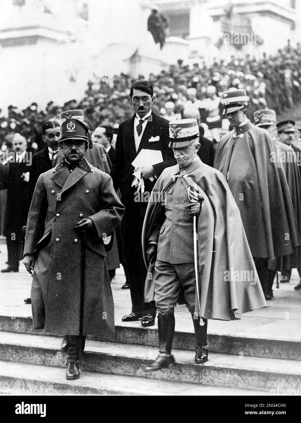Italian King Victor Emmanuel III, right, escorts King Amanullah Khan of ...