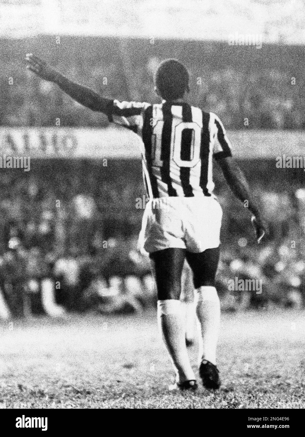 Pele, with his world famous number 10 Jersey, during his farewell match ...