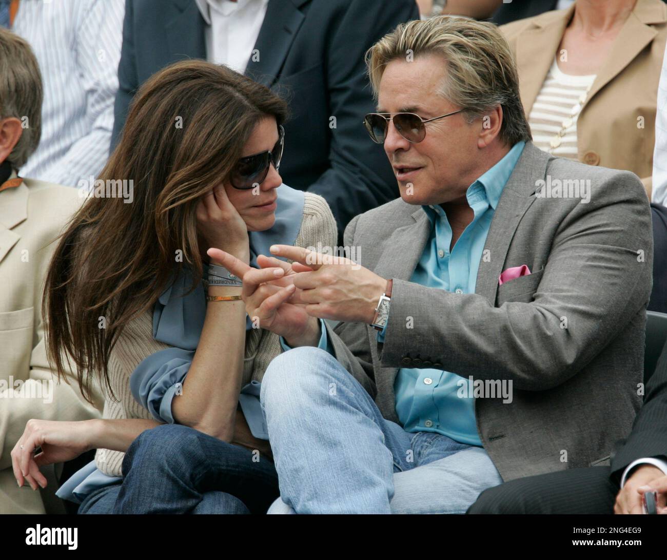 Don Johnson and his wife Kelly Phleger follow Switzerland's Roger ...