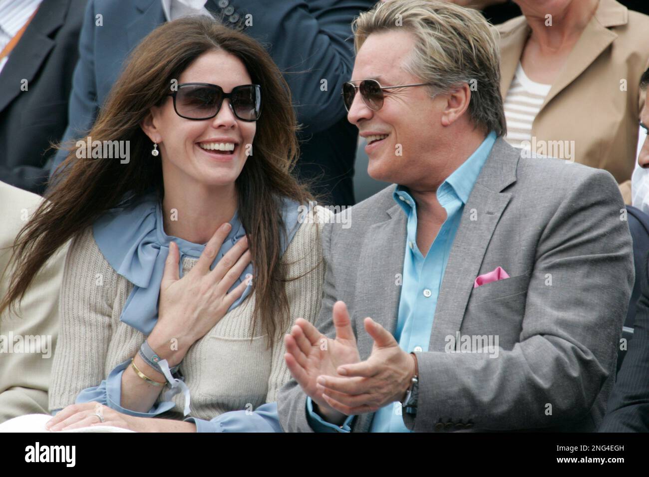 Don Johnson and his wife Kelly Phleger follow Switzerland's Roger ...