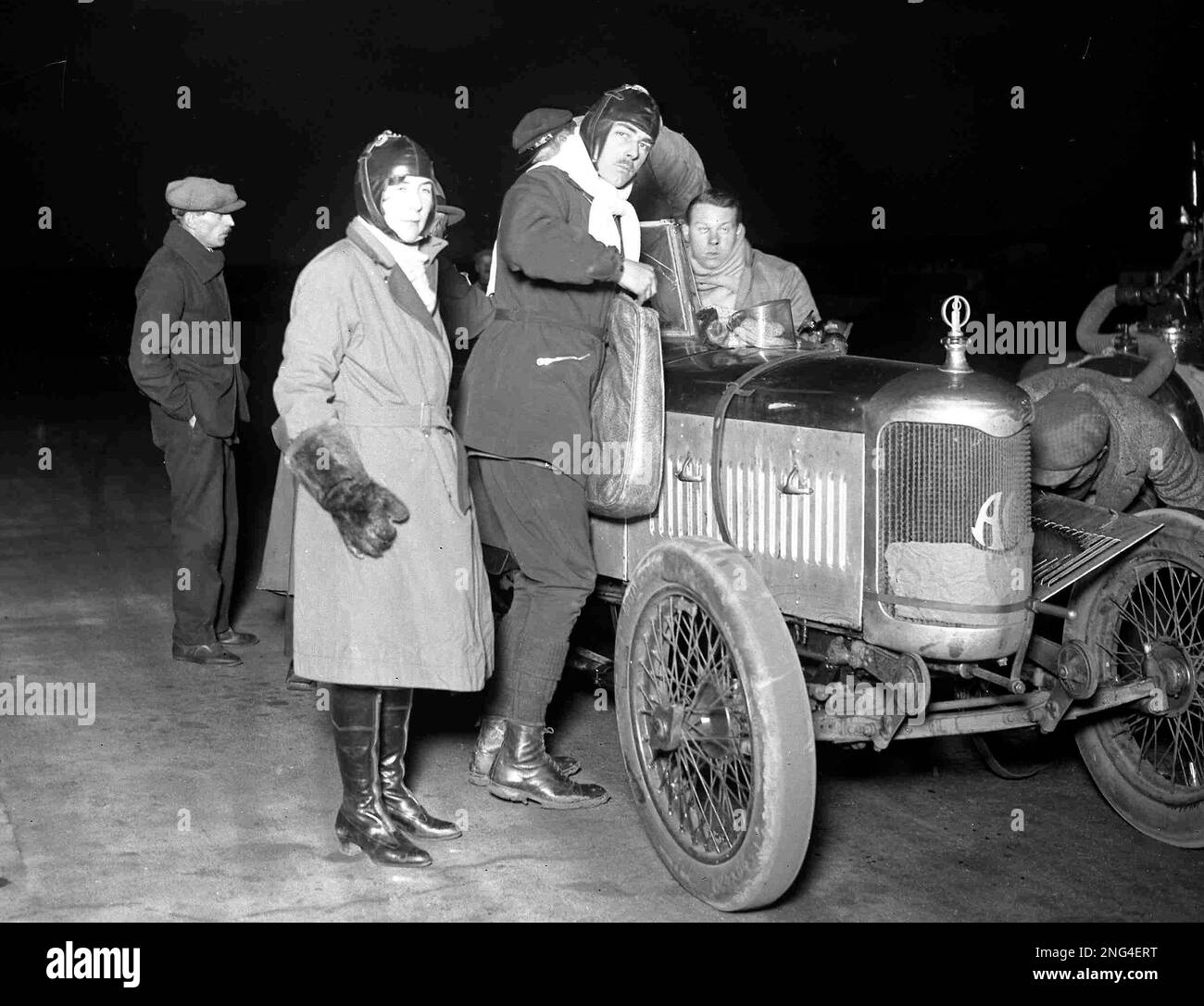 British racing driver Mrs Mildred Mary Bruce, left, with her husband ...